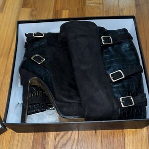 bebe | Shoes | Bebe Black Knee Heel Boots | Poshmark